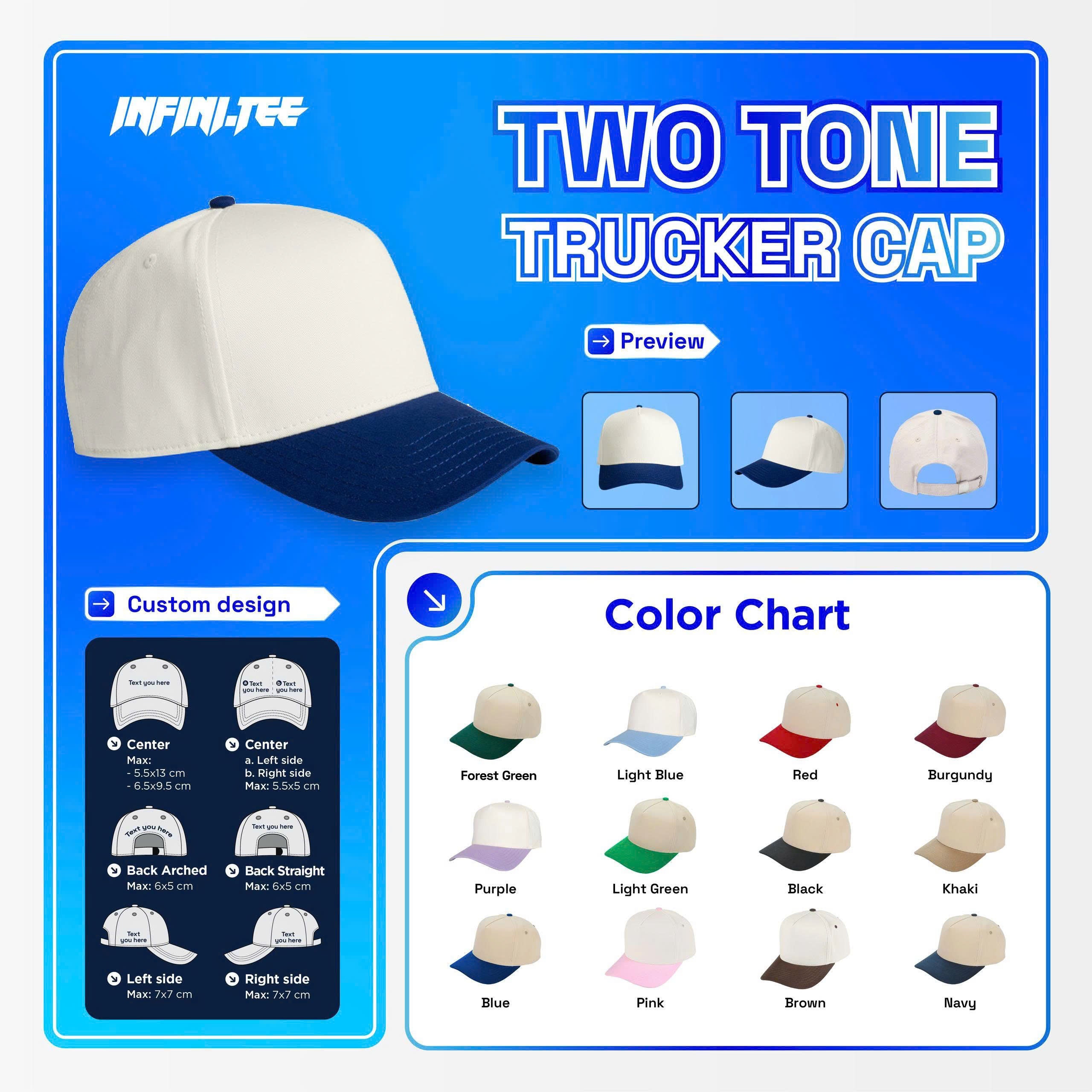 Embroidered Two Tone Trucker Cap – Eco Print